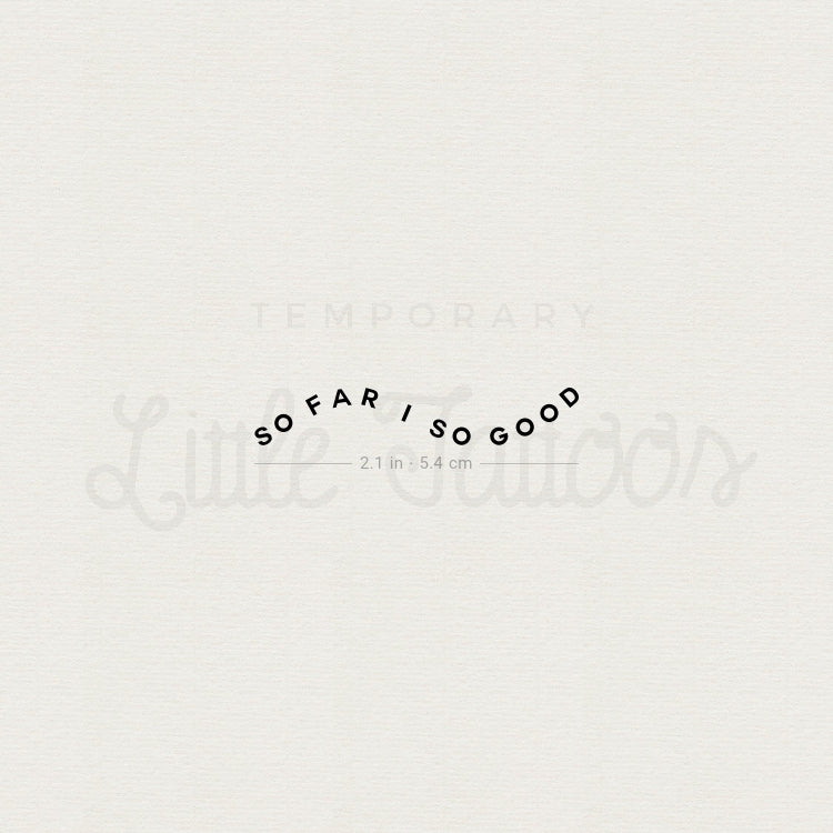 So Far So Good Temporary Tattoo - Set of 3 – Little Tattoos