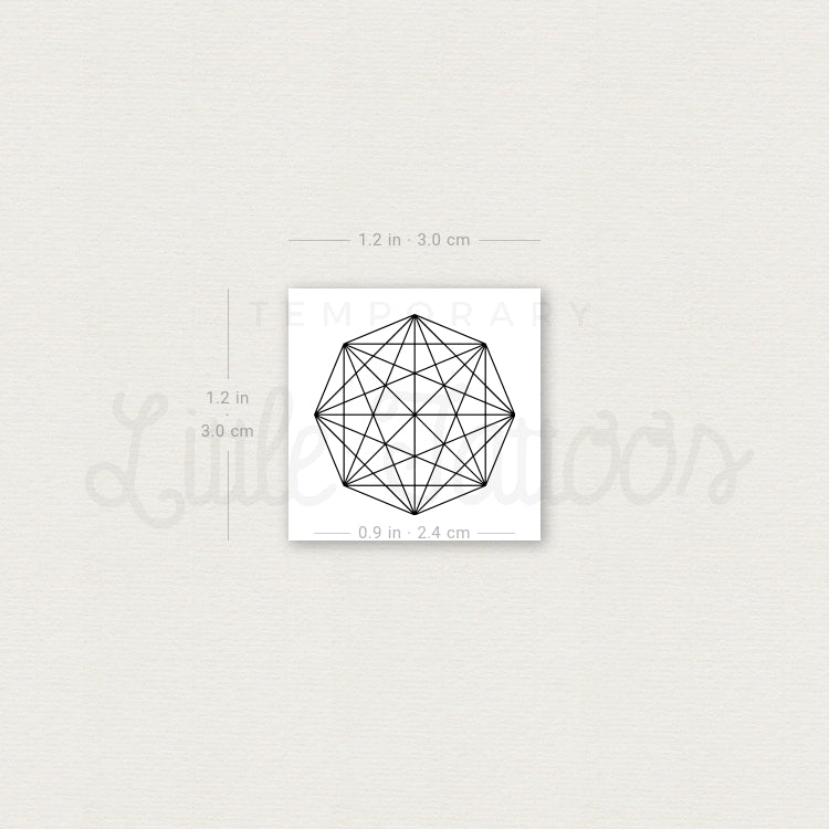 Octagon Matrix Temporary Tattoo (Set of 3) – Little Tattoos