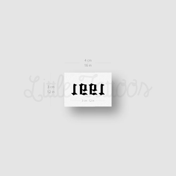 1991 Temporary Tattoo by 1991.ink - Set of 3 – Little Tattoos