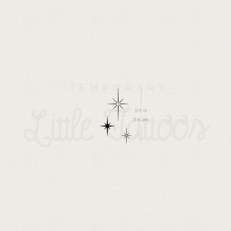 Three Sparkles Temporary Tattoo - Set of 3 – Little Tattoos